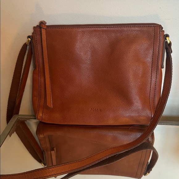 Fossil | Bags | Fossil Rich Tancognac Cow Hide Leather Crossbody Bag ...